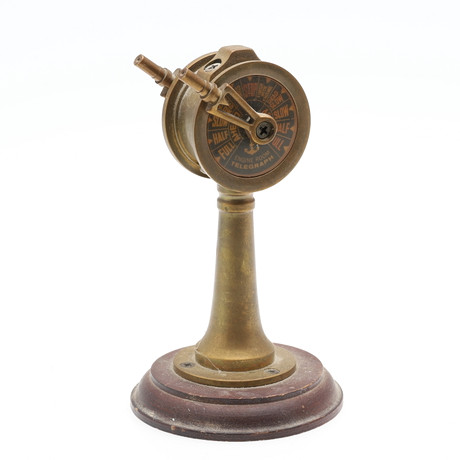 A VINTAGE MODEL BRASS SHIPS TELEGRAPH. Silver & Metals - Pewter, Brass ...