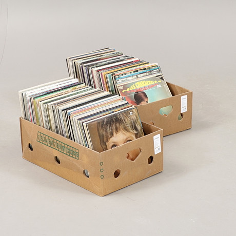 LP-SKIVOR, ca 300 st vinylskivor, svenskt och utländskt, 1900-talets ...