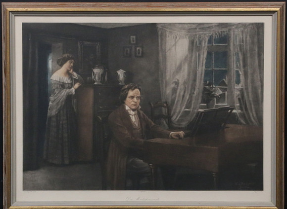 KURT VON ROZYNSKI. Según. "Die mondscheinsonate" Estampa/ficha gráfica ...