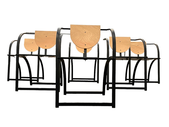 6 Set Stühle KFF Cosinus von Karl Friedrich Förster, 1980er Jahre ...