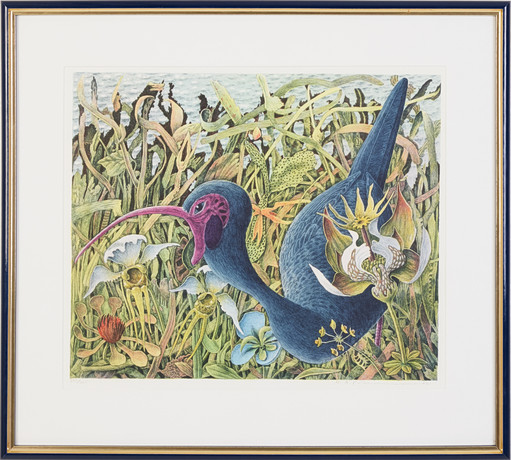 KARL AXEL PEHRSON. Ave exótica, firmada y fechada KA Pehrson -86, 333/ ...