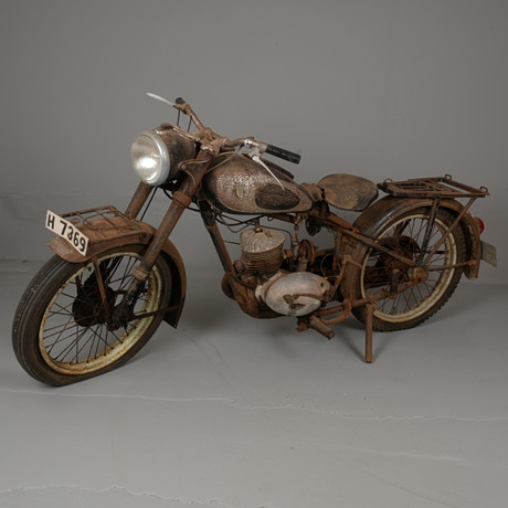 MOTORCYKEL, DKW RT200, 1950-tal. Fordon, Båtar & Delar - Mopeder ...