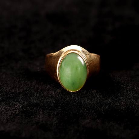 RING MED GRÖN STEN, 18K guld, 1977. Smycken & Ädelstenar - Ringar ...