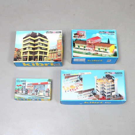 KIBRI model railway, 4 kits, original packaging. Toys - Toys - Auctionet
