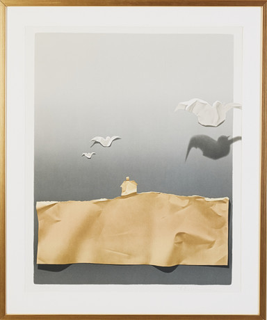 YRJÖ EDELMANN. composition, color lithograph, signed Y. Edelmann ...