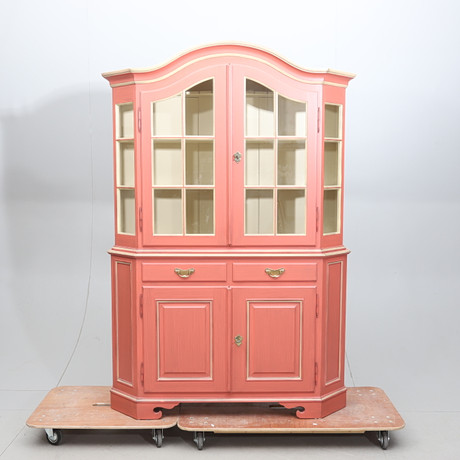 DISPLAY CABINET, painted, rococo style, KA Roos, Helsingborg, 19/2000s ...