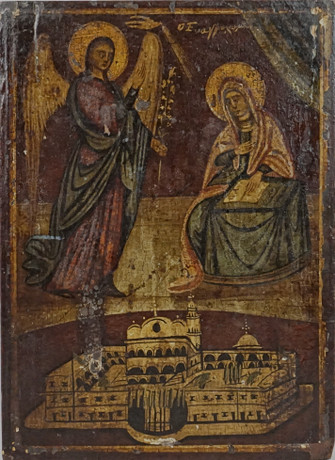 ICON, The Annunciation with the Virgin Mary and the Archangel Gabriel ...