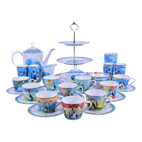 ROSINA WACHTMEISTER. Kaffeservis, 35 delar, porslin, Goebel, Tyskland. Keramik & Porslin ...