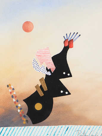 PONTUS CARLE. Composition, watercolour, signed -89. Art - Paintings ...