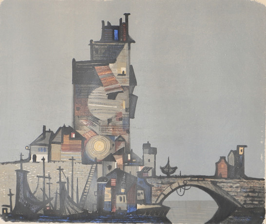 JÜRGEN VON KONOW. Bron, färglitografi, signerad v. Konow. Konst ...