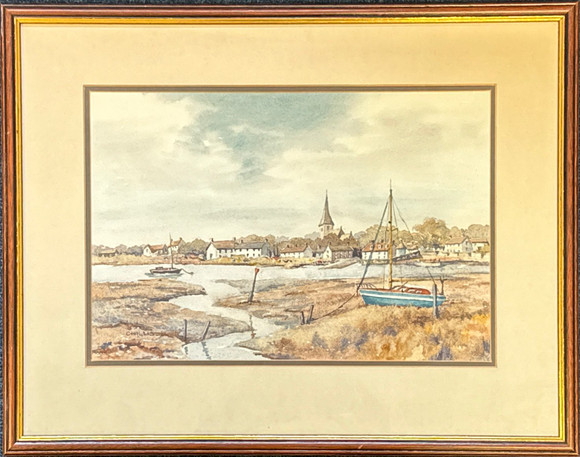ERIC CHALLIS. BOSHAM, SUSSEX WATERCOLOUR. Art - Paintings - Auctionet