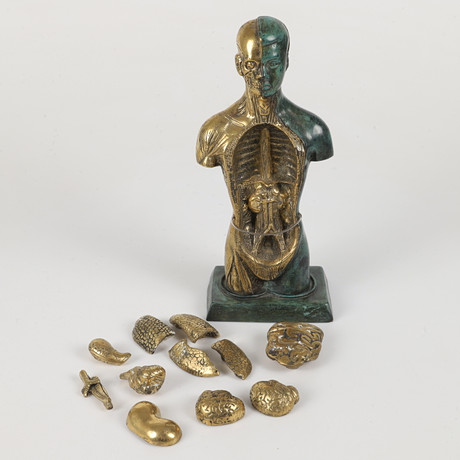SKULPTUR, anatomisk figur, brons. Konst - Skulptur - Auctionet