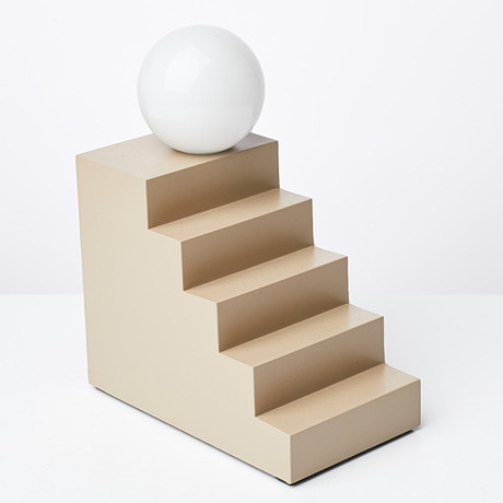 NOTCHI ARCHITECTS. Table lamp, "Stair", for Oblure, Glass & Steel ...