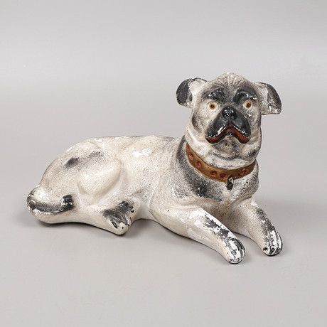 FIGURINE, dog, "Boxer", plaster, 19th/20th century. Ceramics ...