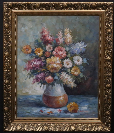 WALTER ADAMS. Blomsterstilleben. Olja på duk, signerad. Konst - Måleri ...