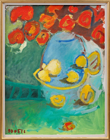 PETER APELGREN. Blomsterstilleben, olja på duk, signerad a tergo. Konst ...