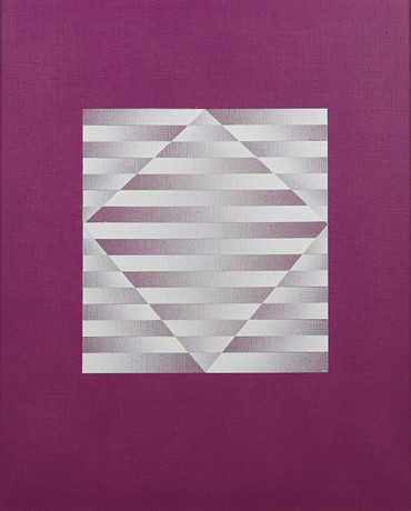 STEFAN LUNDGREN. Olja på duk, Optisk komposition, signerad SL. Konst ...