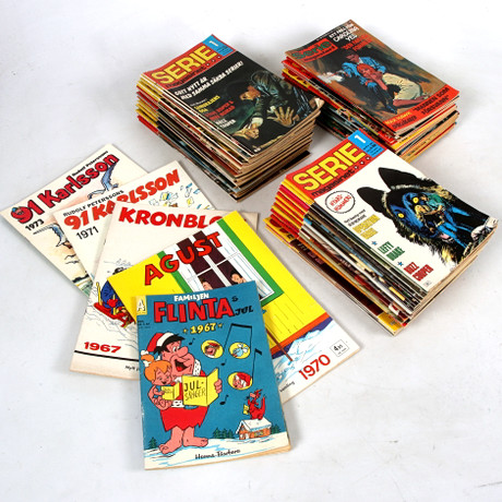 COMIC MAGAZINES, 78+5 pieces, Seriemagasinet etc., 1967 - 1981. Toys ...