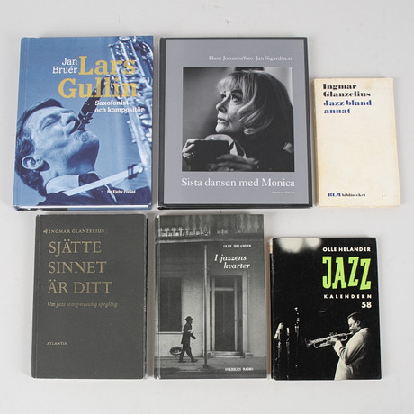 BÖCKER, 6 st, om jazz, bl.a. Ingmar Glazelius och Jan Bruér. Böcker ...
