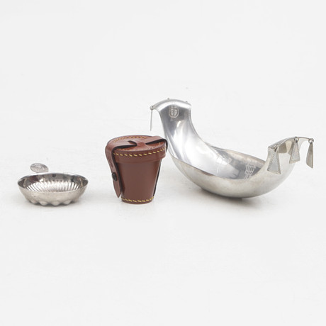 METAL OBJECTS, 3 parts, including Sami, 20th century. Silver & Metals ...