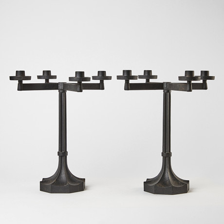 SIGURD PERSSON. Kandelaber, et par, Kockums Kallinge, designet i 1965 ...