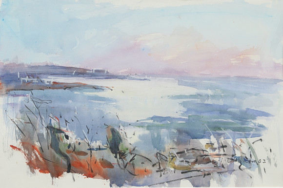 INGVAR DAHLBOM. Watercolor, "backlight", signed, 2003. Art - Paintings ...