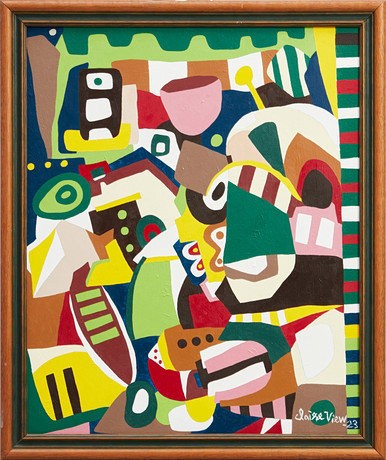 CLAIRE VIEW (FÖDD 1957). "Exitement", signed and dated Clarie View, oil ...