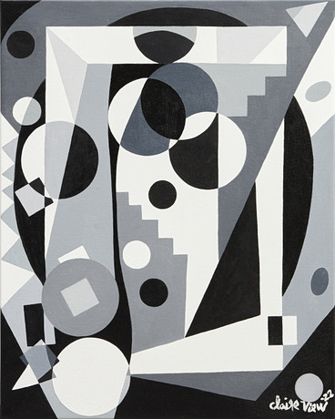 CLAIRE VIEW (FÖDD 1957). "SVT", signerad och daterad Clarie View, olja ...