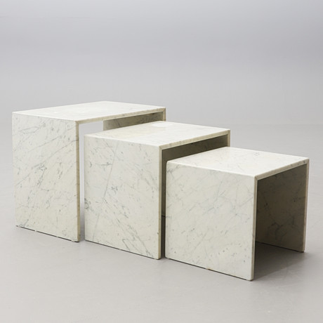 SATSBORD. marmor, 3 delar, 1900-talets andra hälft. Möbler - Bord ...