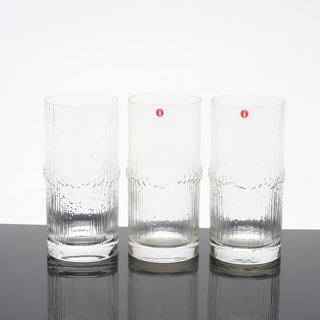TAPIO WIRKKALA. Grog glasses, 5 pcs., "Niva", Iittala, Finland. Glass ...