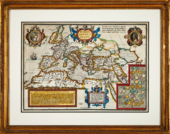 MAP OF ROMAN EMPIRE, ORTELIUS, Romani Imperii Imago, ca 1592-1624 ...
