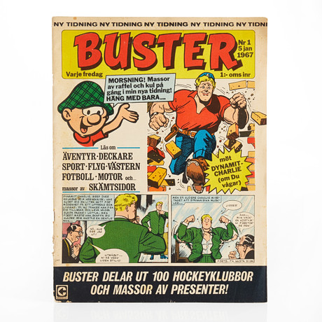 SERIETIDNING, BUSTER, NR 1, 5 jan 1967. Leksaker - Serietidningar ...