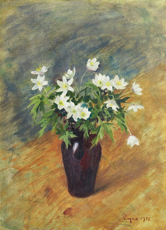 RYNO FRIEBERG. Vitsippor, signed and dated Ryno 1978, oil on Board. Art ...