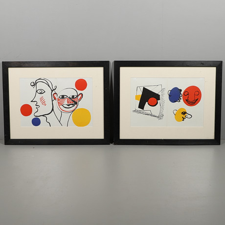 ALEXANDER CALDER (1898-1976). MALE FACES; ABSTRACT. Art - Engravings ...