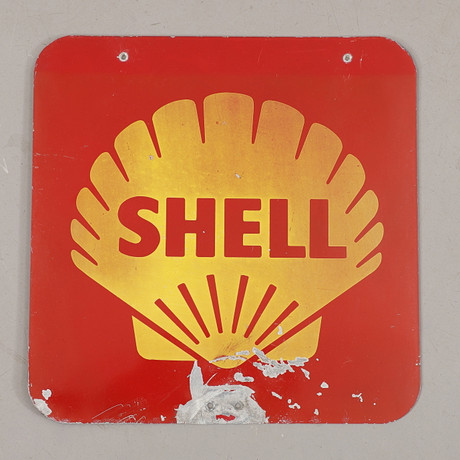 PLÅTSKYLT, Shell, 1900-talets mitt. Övrigt - Övrigt - Auctionet