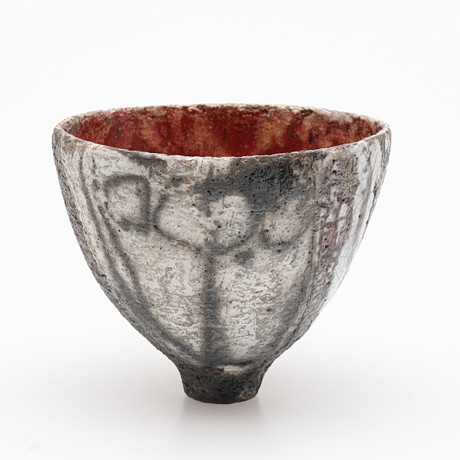 PETER WRAY (SAMTIDA). HAND MODELED BOWL, RAKUTE TECHNIQUE. Ceramics ...