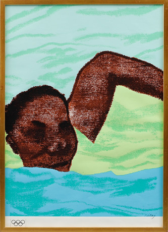 RONALD BROOKS KITAJ. Swimmer, Olympic Games Munich, offset lithograph ...