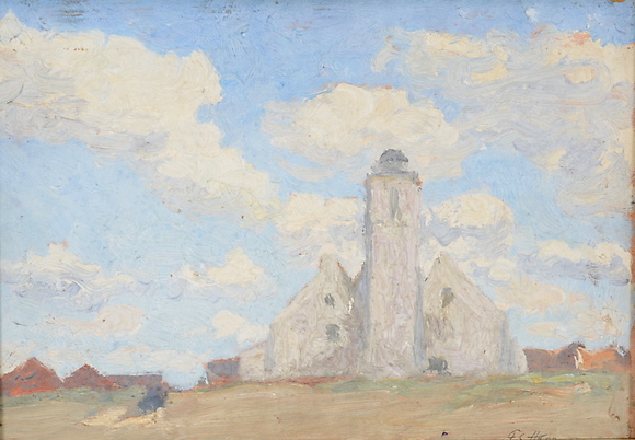 FRANK SIMON HERRMANN. Olja på pannå. Konst - Måleri - Auctionet