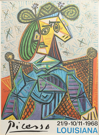PABLO PICASSO. EXHIBITION POSTER, offset print, Pablo Picasso ...