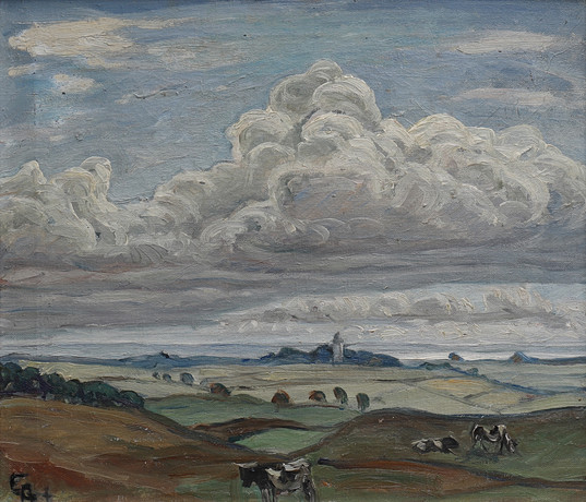 ESTER ALMQVIST. "VIEW OF GREVIE CHURCH". Art - Paintings - Auctionet