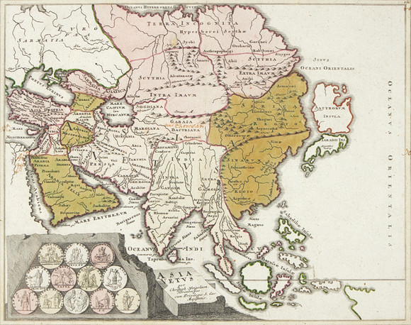 KORT over ASIEN, 1700-tallet. Asia vetus per Christop: Weigelium ...