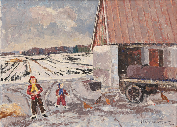 TORSTEN TORSTENSON. "Scandinavian winter". Signed and dated -44. Art ...
