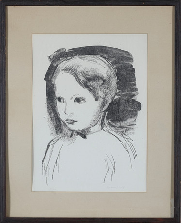 LENNART GRAM. Portrait, lithograph, signed and numbered 14/40. Art ...