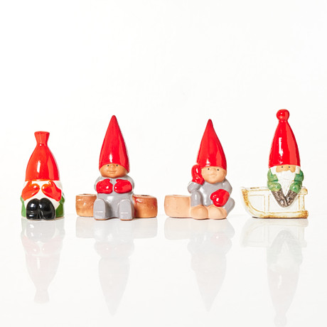 LISA LARSON. Tomtar, 4 st., keramik. Keramik & Porslin - Europeiskt ...