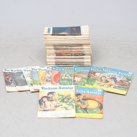 TIDNINGAR, 59 st, "Veckans Äventyr", Jules Verne-magasinet, 1940-tal ...