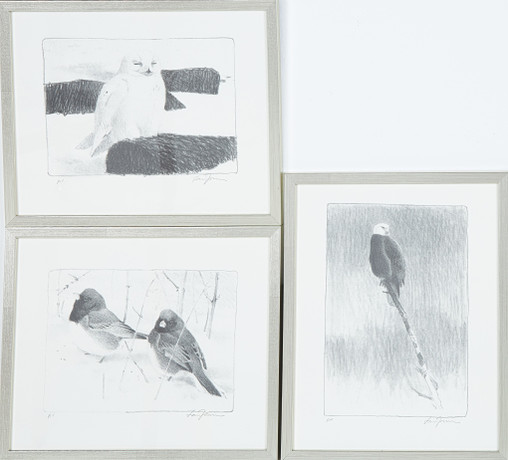 LARS JONSSON. Lithographs, 3 pieces, proof, signed. Art - Engravings ...