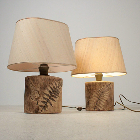 HEDWIG WAGNER. Attributed to. Table lamps with leaf ornament. Lighting ...