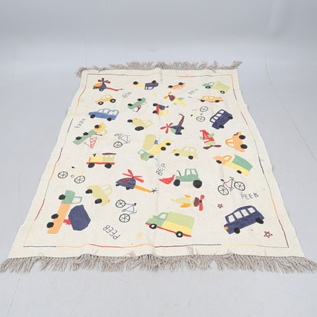 MATTA Persisk Kelim,handbroderad design, ca 229 cm x ca 173 cm. Mattor ...