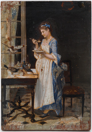 AFTER JOSEPH CARAUD. A girl. Art - Drawings - Auctionet