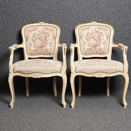 ARMCHAIRS, a pair, rococo style, 20th century. Furniture - Armchairs ...